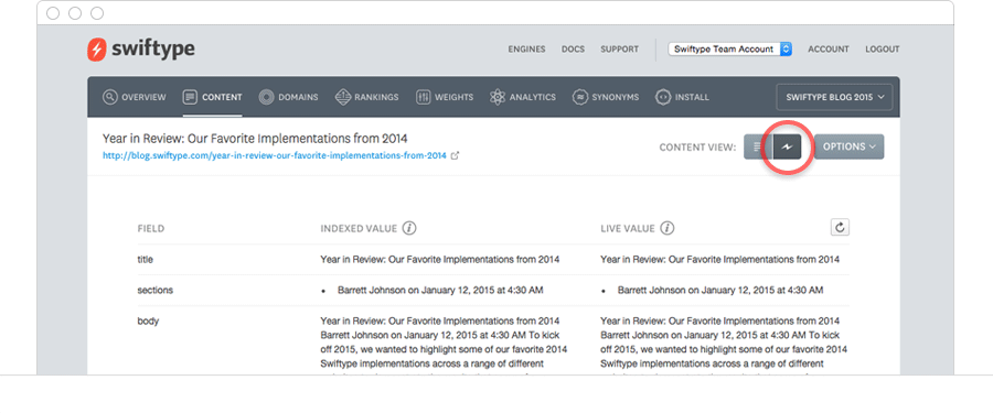 New feature: Live Index Preview tool | The Swiftype Blog