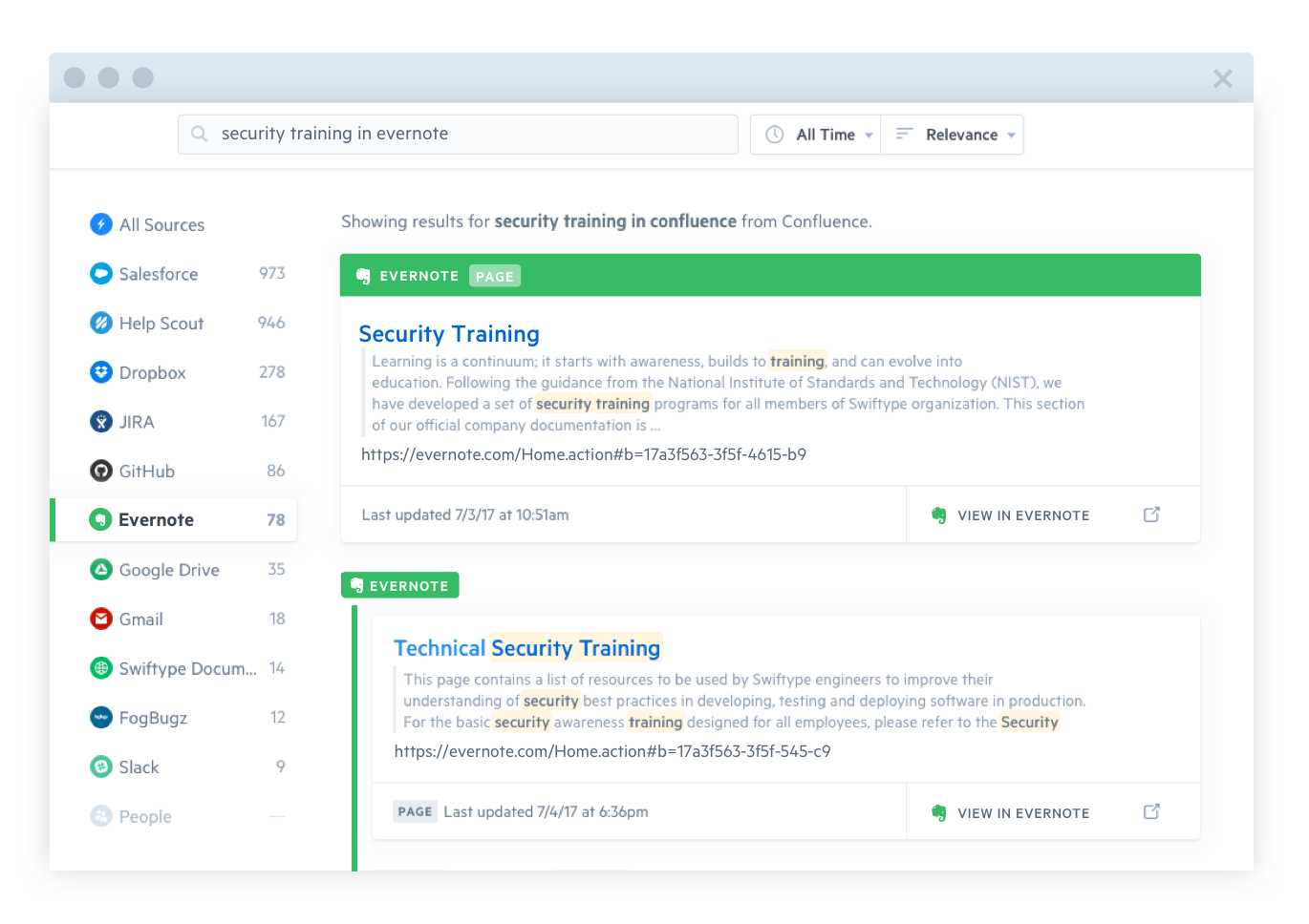Swiftype Enterprise Search Expands Connector Platform To Include Evernote The Swiftype Blog 